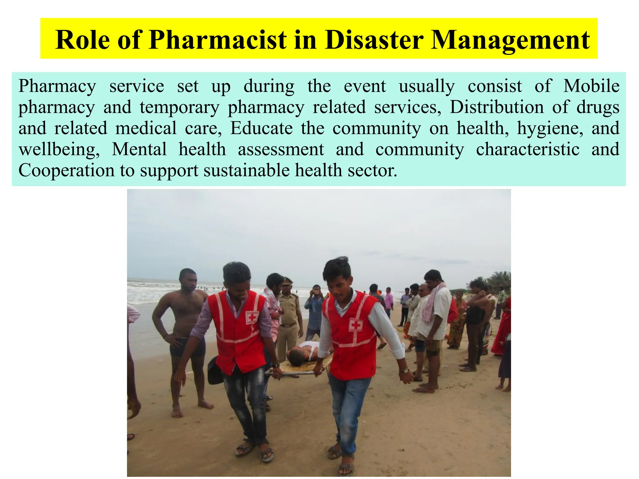 Roles of Pharmacists in Disaster Management | PDF