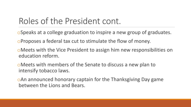 Roles of The President | PPTX