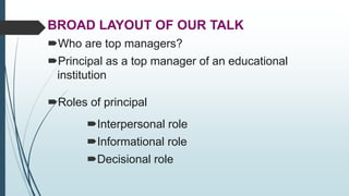 Roles of principals | PPTX