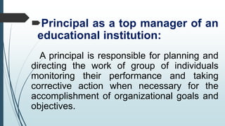 Roles of principals | PPTX