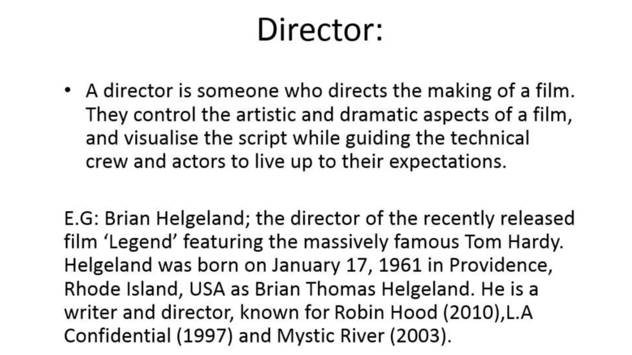 Roles of production team | PPTX