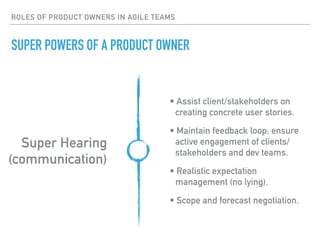 Roles of Product Owners in Agile Teams | PDF