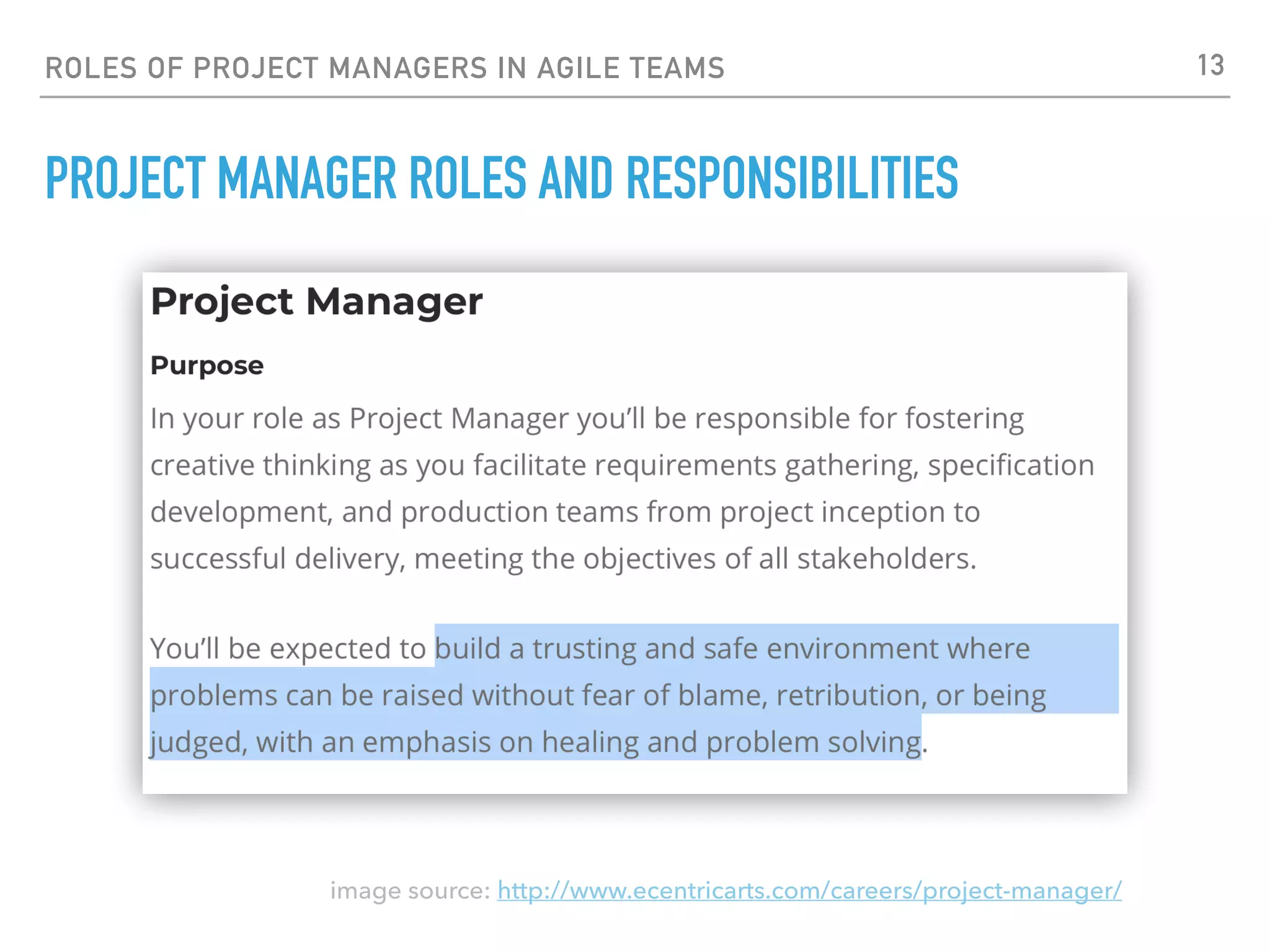 Roles of Project Managers in Agile Teams | PDF