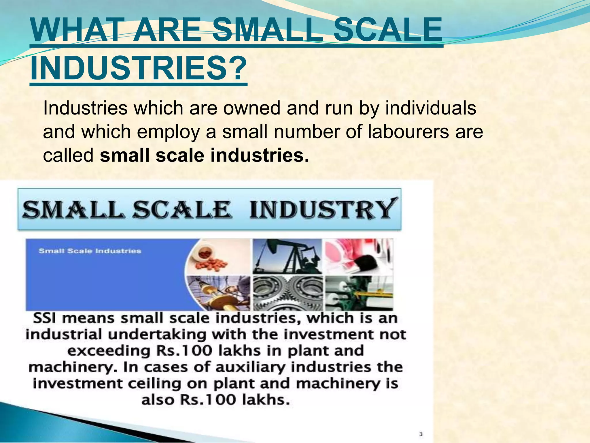 Roles of small scale industries in india | PPTX