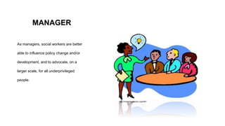 Roles of social workers | PPTX