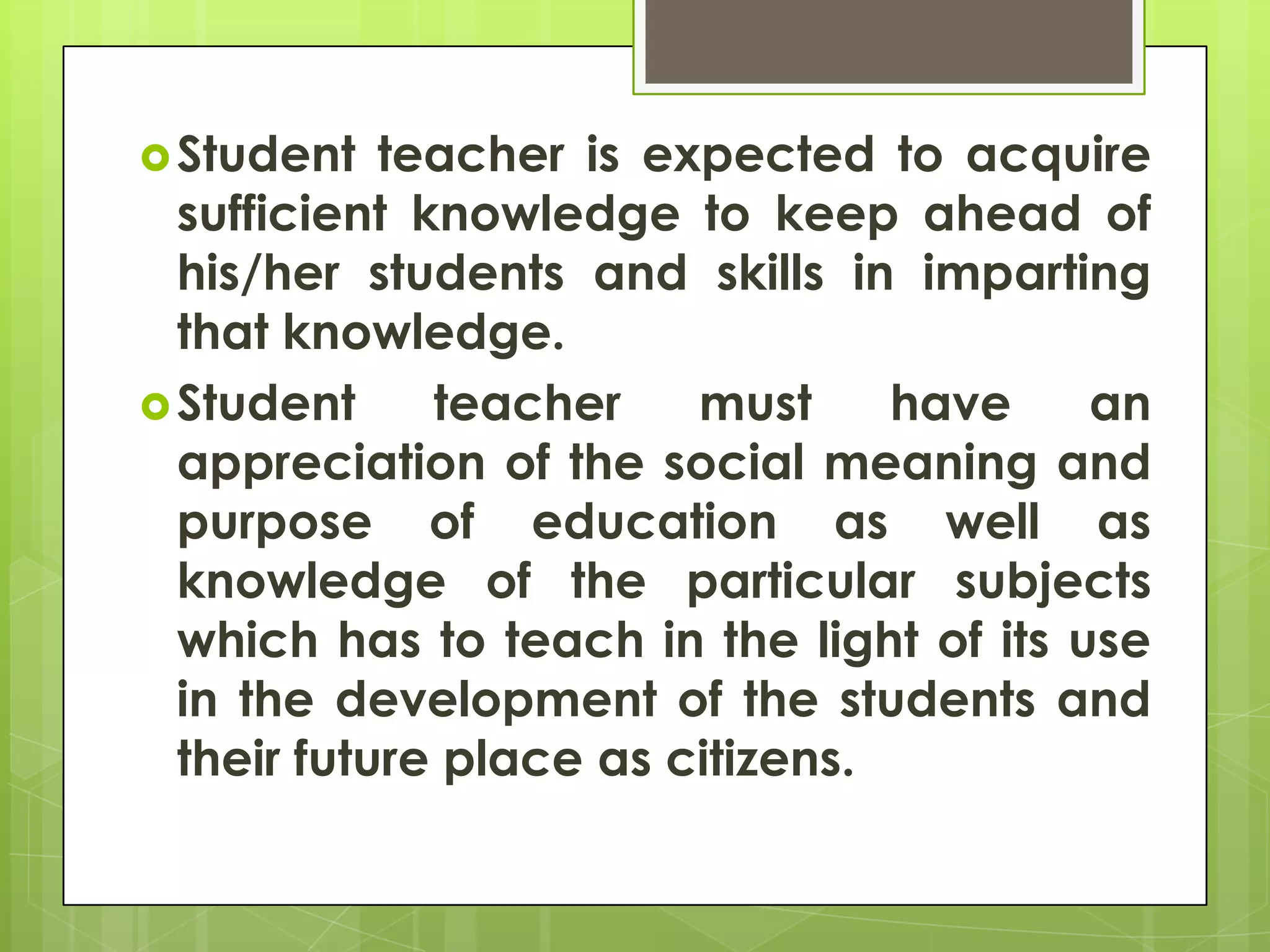 Roles of student teacher (group 4 bse) ppt | PPT