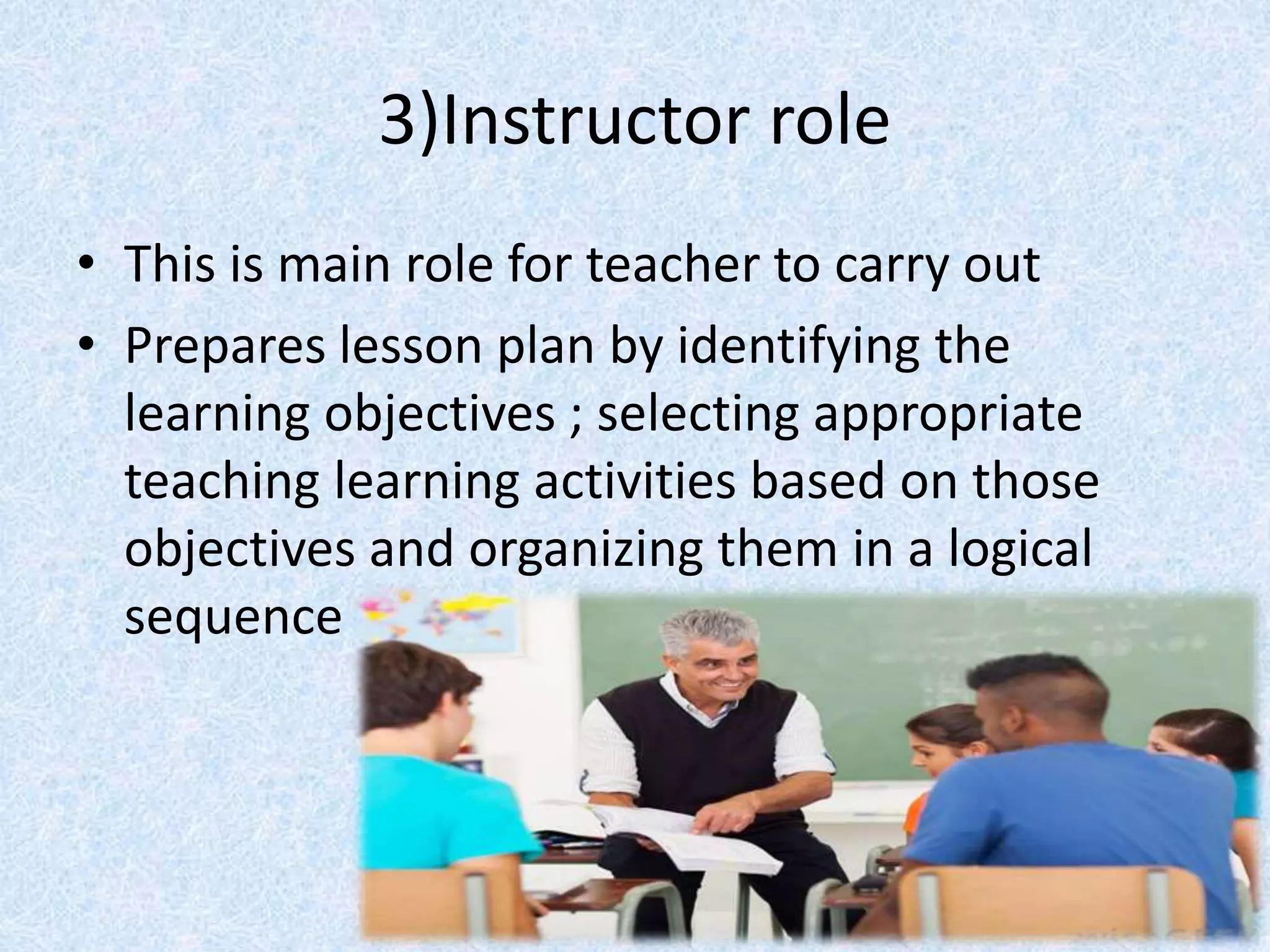 Roles of teacher | PPTX