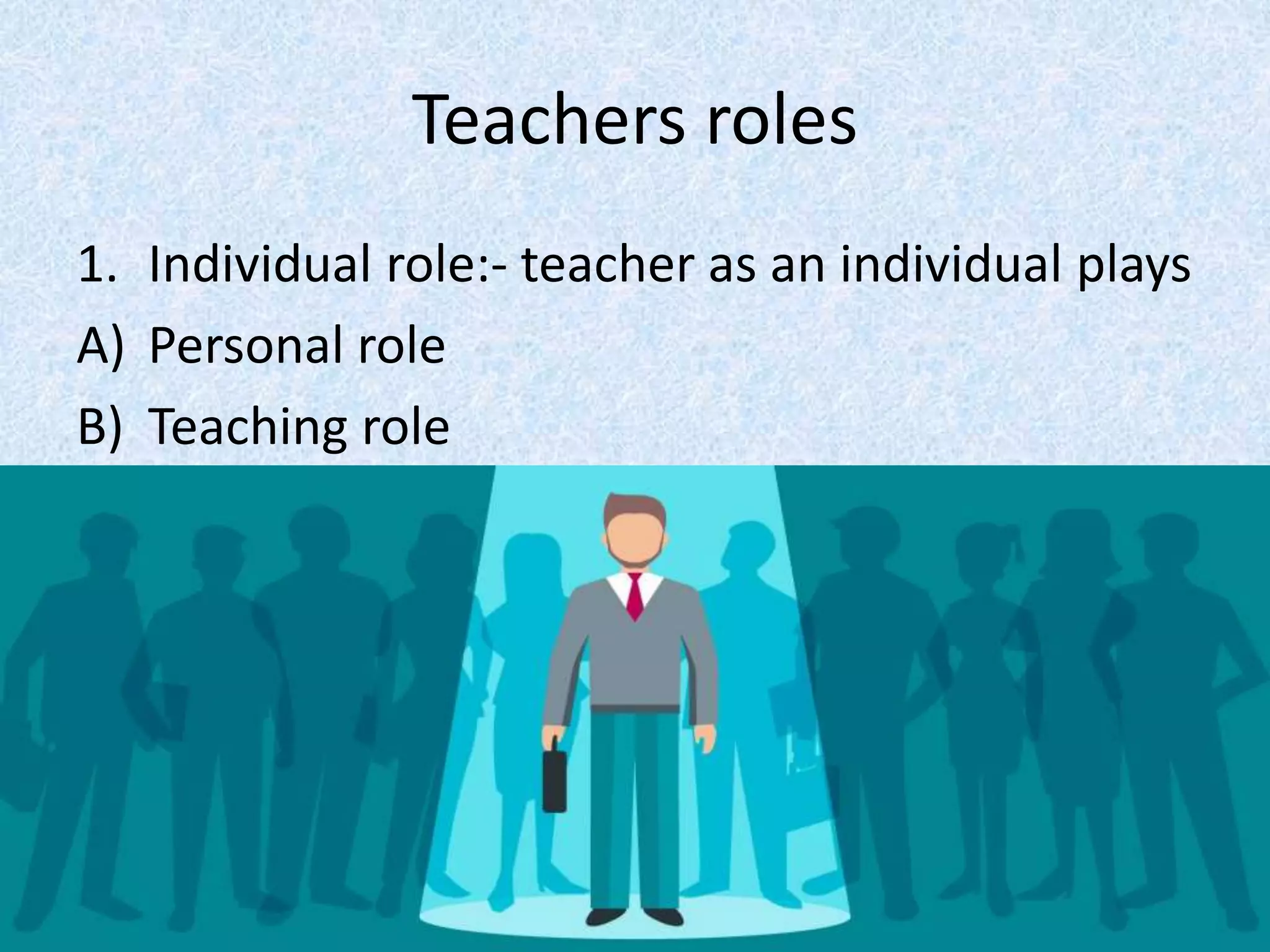 Roles of teacher | PPTX