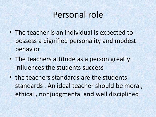 Roles of teacher | PPTX