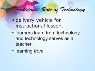 Roles of Educational Technology in Learning | PPT