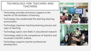 Roles of technology for teaching and learning | PPTX