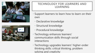 Roles of technology for teaching and learning | PPTX