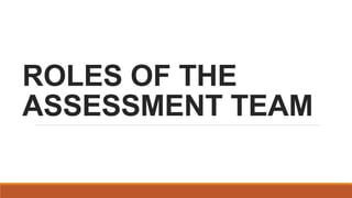 ROLES OF THE ASSESSMENT TEAM.pptx