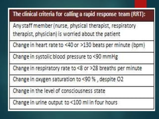 Roles of the medical and nursing staff during emergency codes | PPTX