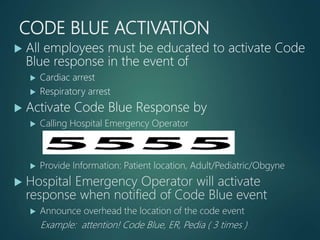 Roles of the medical and nursing staff during emergency codes | PPTX