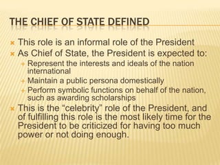Roles of the president | PPTX