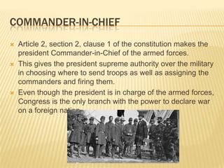 Roles of the president | PPTX