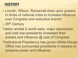 Roles of the president | PPTX