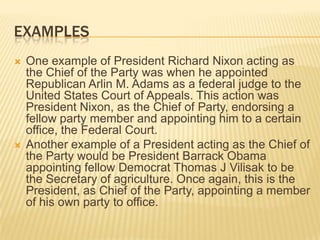 Roles of the president | PPTX