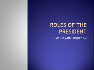 Roles of the president (7.2) | PPT