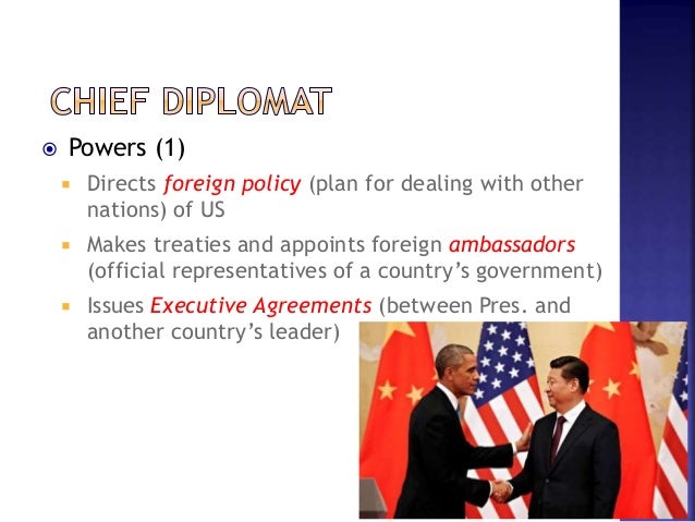 Roles of the president (7.2)