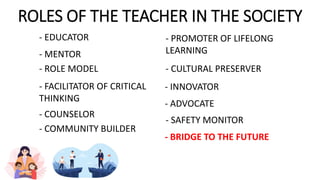 ROLES OF THE TEACHER IN THE SOCIETY.pptx