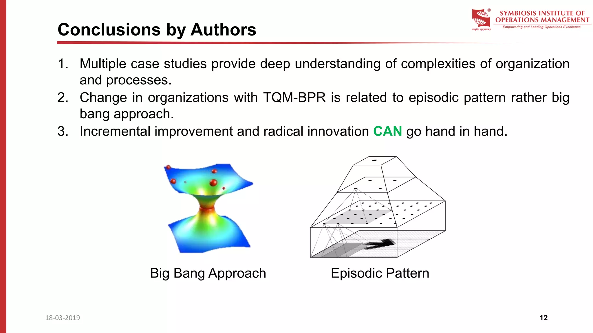 Roles of TQM and BPR in organizational change strategies- Case Study | PDF
