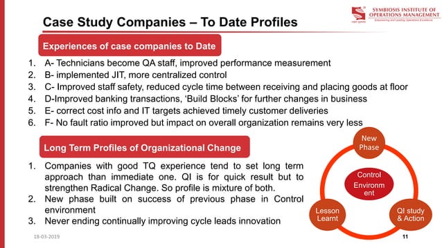 Roles of TQM and BPR in organizational change strategies- Case Study | PDF