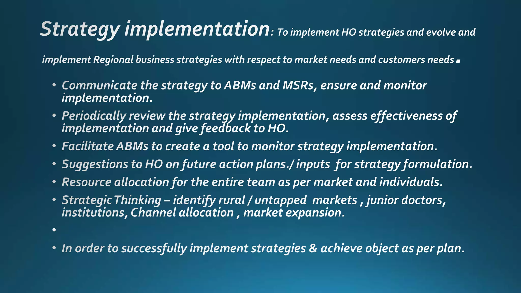 Pharma Sales Job of Second Line Manager | PPTX