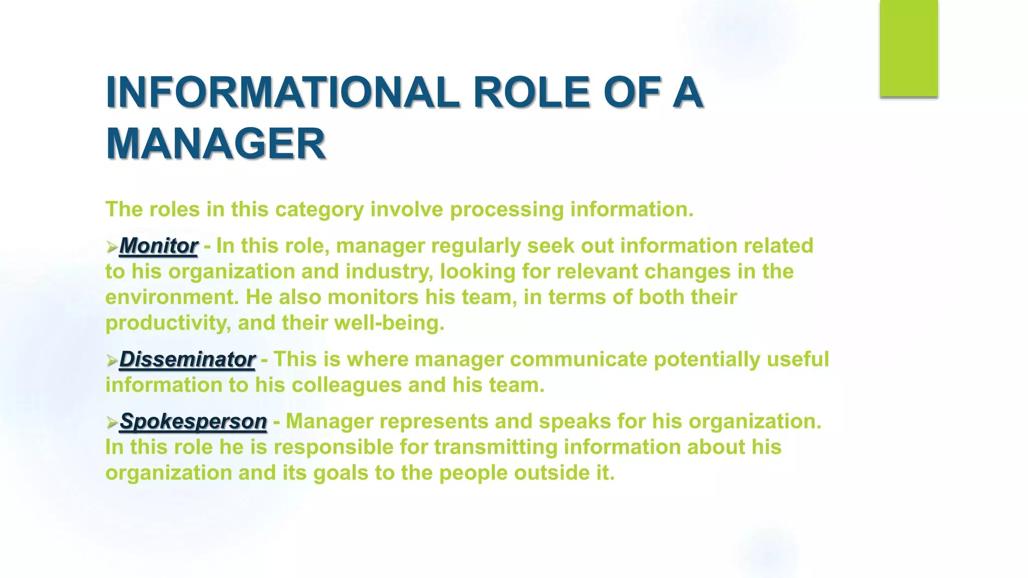 Roles, responsibilities and functions of a manager | PPTX
