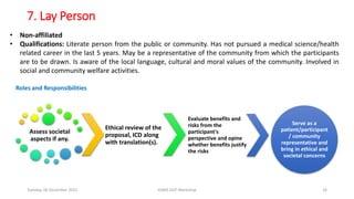 Roles & Responsibilities of EC Dr Pramod.pptx | Medical Tests | Medical ...