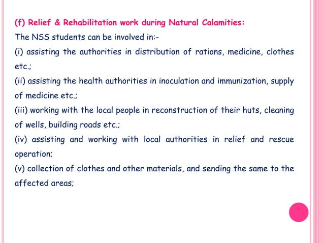 Roles and Responsibilities of NSS Volunteers | PPTX