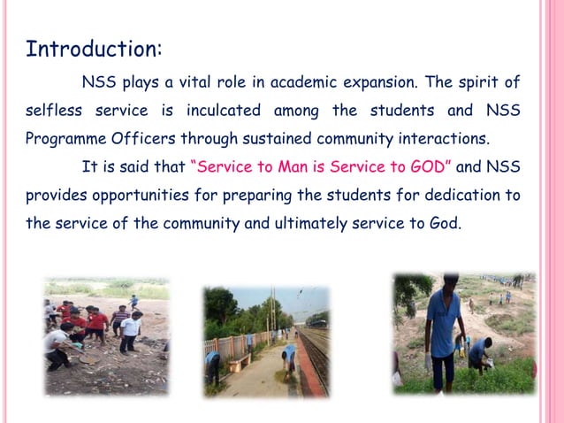 Roles and Responsibilities of NSS Volunteers | PPTX