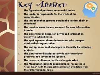 Roles, skills of a manager | PDF | Business Administration | Business