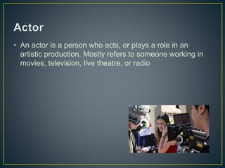 Roles within film making | PPTX