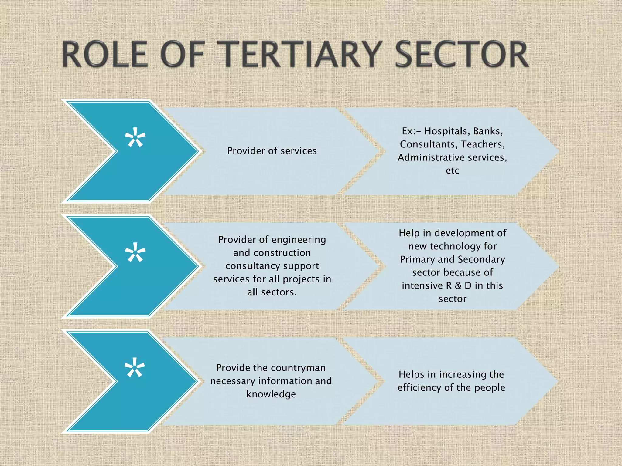 Role of Tertiary Economic Activities | PPTX