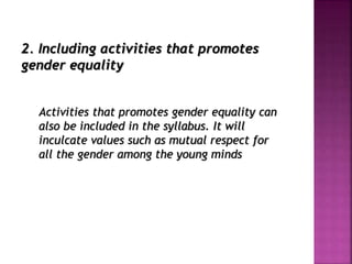 Role of textbook in challenging gender inequality | PPTX