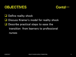 Role transition & reality shock | PPTX