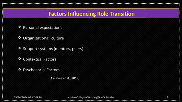 Role Transition and Reality shock.Nursing | PPTX