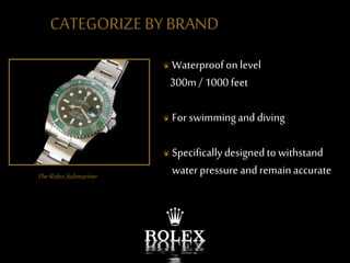Rolex | PPTX | Marketing and Advertising | Business