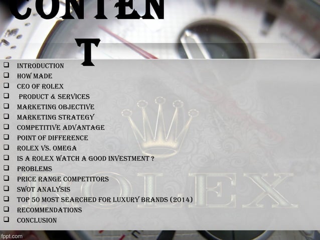 Rolex | PPT | Large Business | Business
