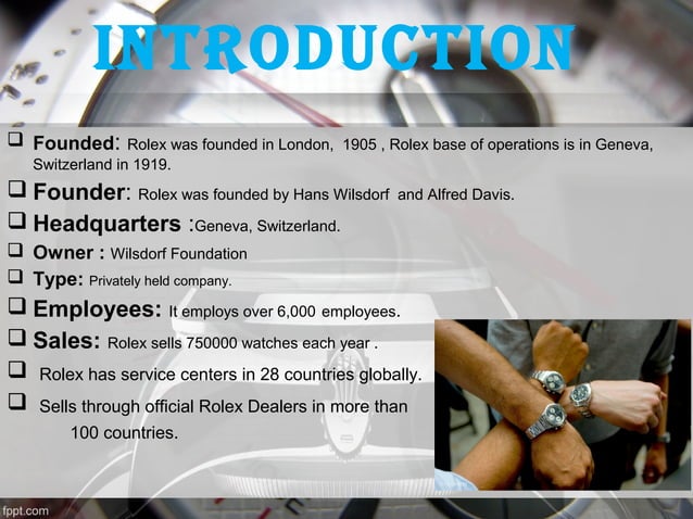Rolex | PPT | Large Business | Business