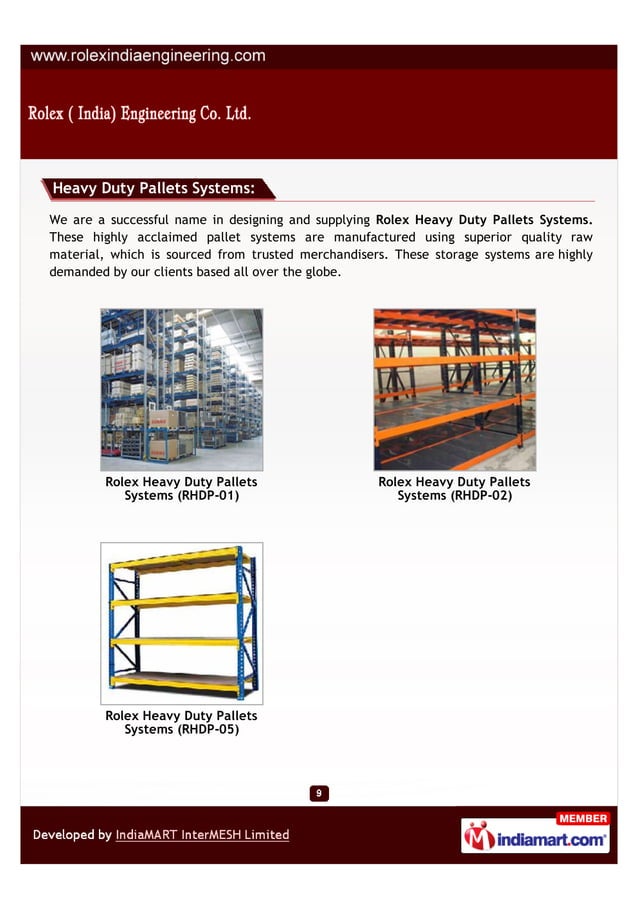 Rolex ( India) Engineering Co Ltd, Mumbai, Garment Racks | PDF ...