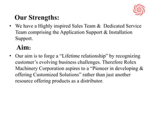 Rolex Machinery Corporation | PPT