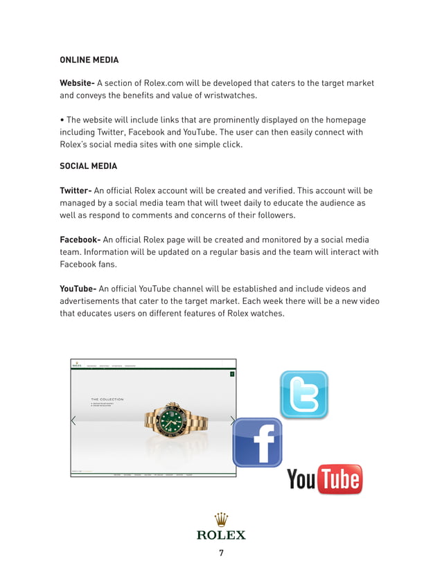 Rolex Marketing Plan | PDF