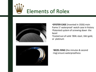 Rolex (operation manangement). | PPT