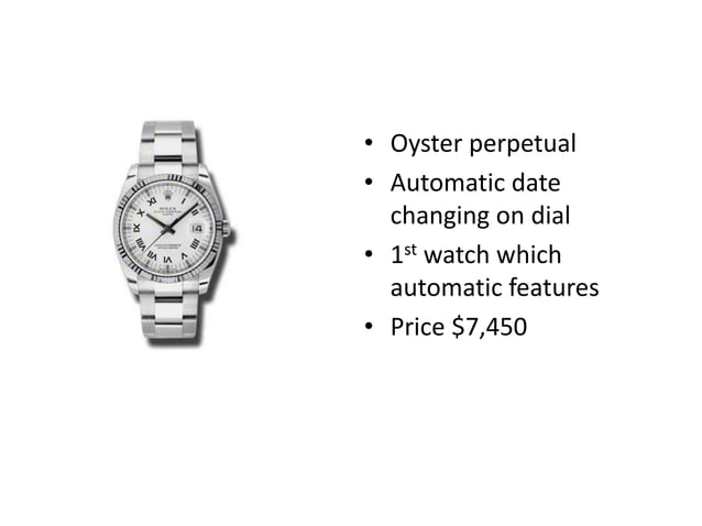 Rolex ppt (dipen) 17 07-2014 | PPTX | Style & Fashion
