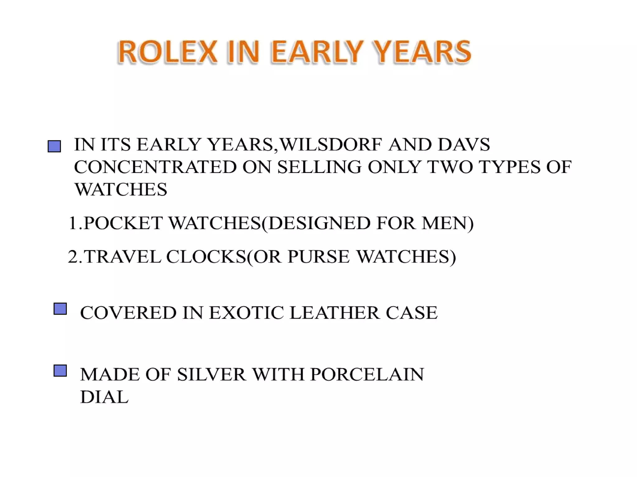 The Rolex watches | PPTX