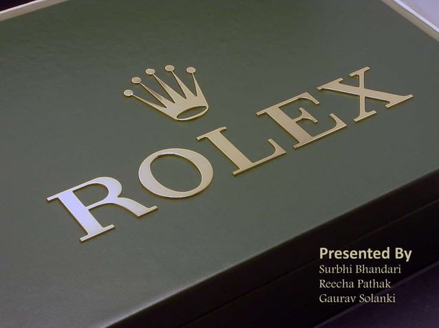 Rolex ppt(includes, introduction, history , innovation, ceo, rolex ...