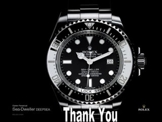 Rolex Marketing Plan - Detailed Study | PPT | Marketing and Advertising ...